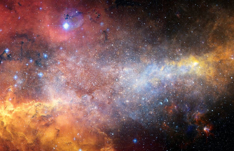 Space Scene with Stars in the Galaxy. Panorama. Universe Filled with ...