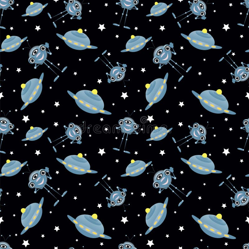 Space seamless pattern stock vector. Illustration of pattern - 23411439