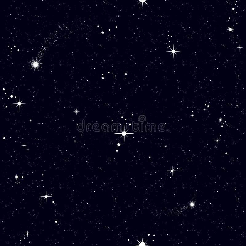 Space Seamless Pattern with Zodiac Constellations, Galaxy, Stars ...