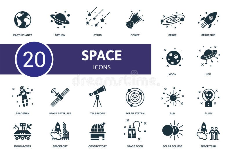 Space Icon. Monochrome Simple Bioengineering Icon for Templates, Web ...