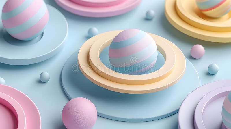Space Shapes and Planets in Blue Purple Stock Image - Image of forever, science: 334390783