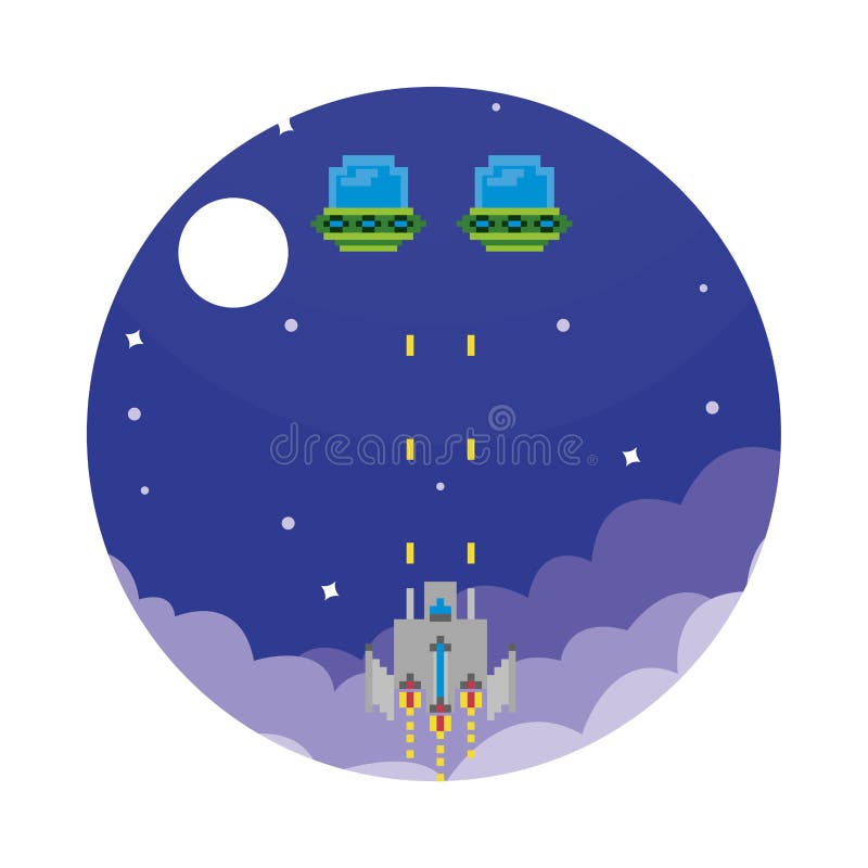 8 Bit Rocket Ship Stock Illustrations – 88 8 Bit Rocket Ship Stock ...