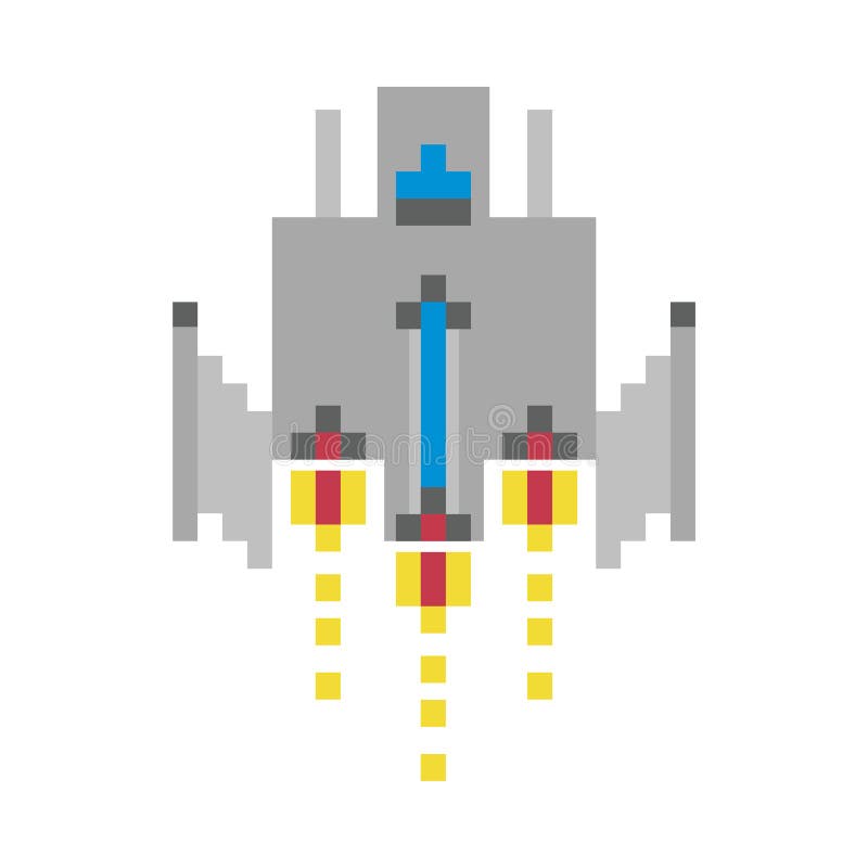 8 Bit Rocket Ship Stock Illustrations – 88 8 Bit Rocket Ship Stock ...