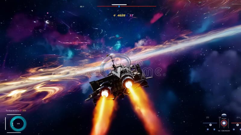 Space Ship Flying through the Galaxy, Future Technology and Sci-fi ...