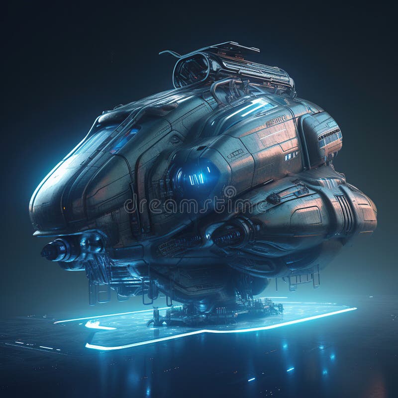 Space Ship Front with Glass Windshield. Generative Ai Stock ...