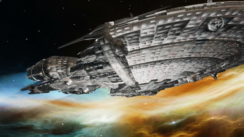 Space Ship Endless Tunnel with Text, 3D Animation. Stock Video - Video ...