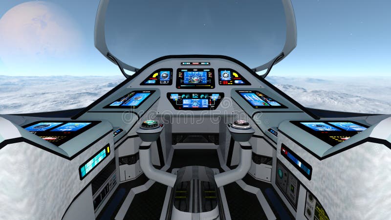 Spaceship Cockpit View