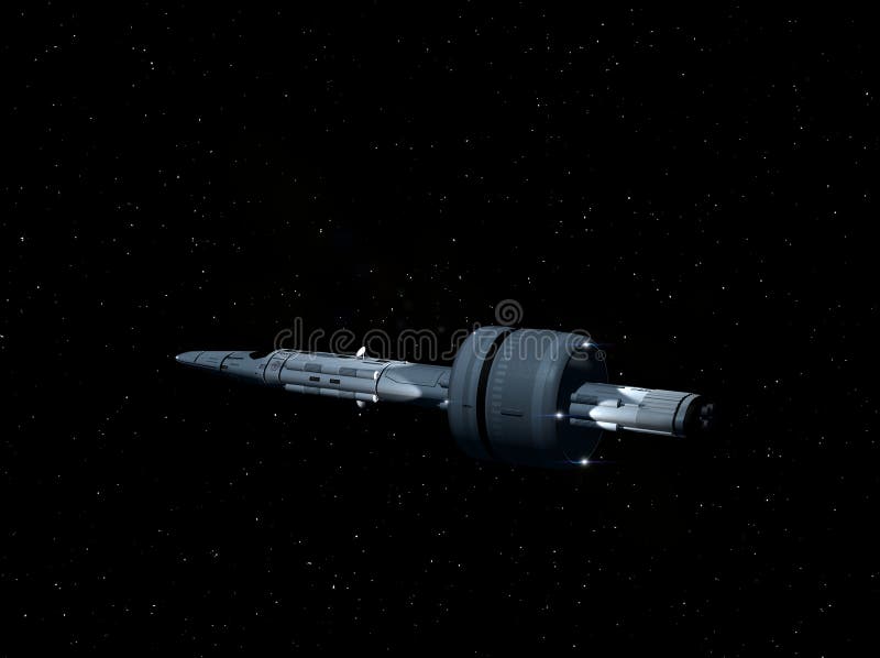 Space Ship Interstellar Flight 3d-Rendering Stock Image - Image of lens ...