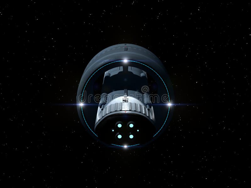 Space Ship Interstellar Flight 3d-Rendering Stock Illustration ...