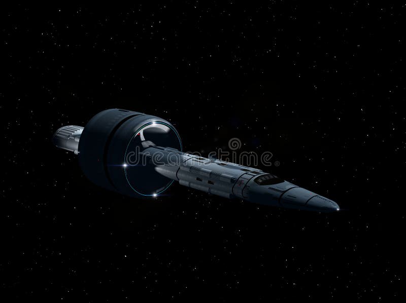 Space Ship Interstellar Flight 3d-Rendering Stock Illustration ...