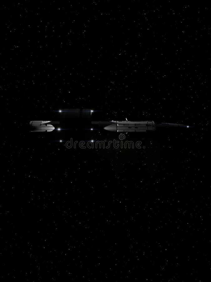Space Ship Interstellar Flight 2 Stock Illustration - Illustration of ...