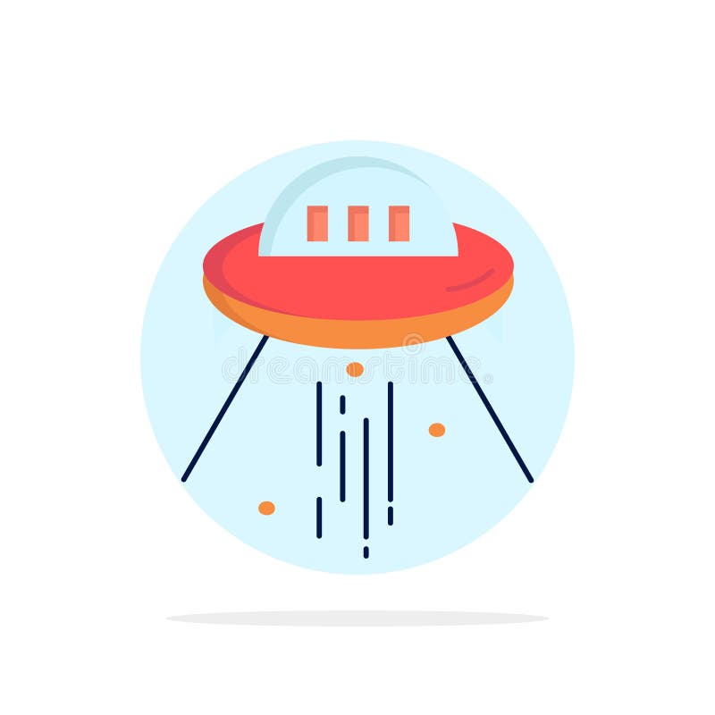 Space Ship, Space, Ship, Rocket, Alien Flat Color Icon Vector Stock ...