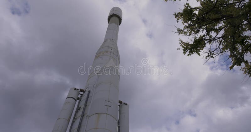 Space Ship Rocket Replica on the Ground Stock Video - Video of seville ...