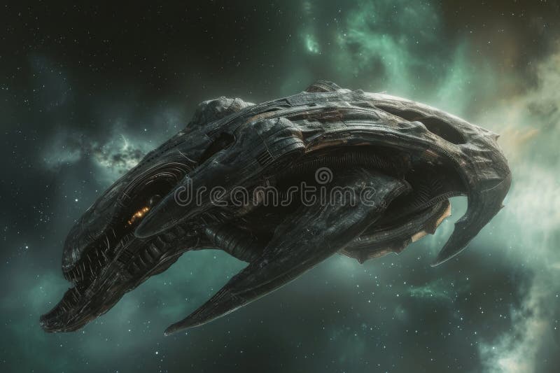 A Space Ship Soars through the Sky, Capturing the Awe and Wonder of Its ...
