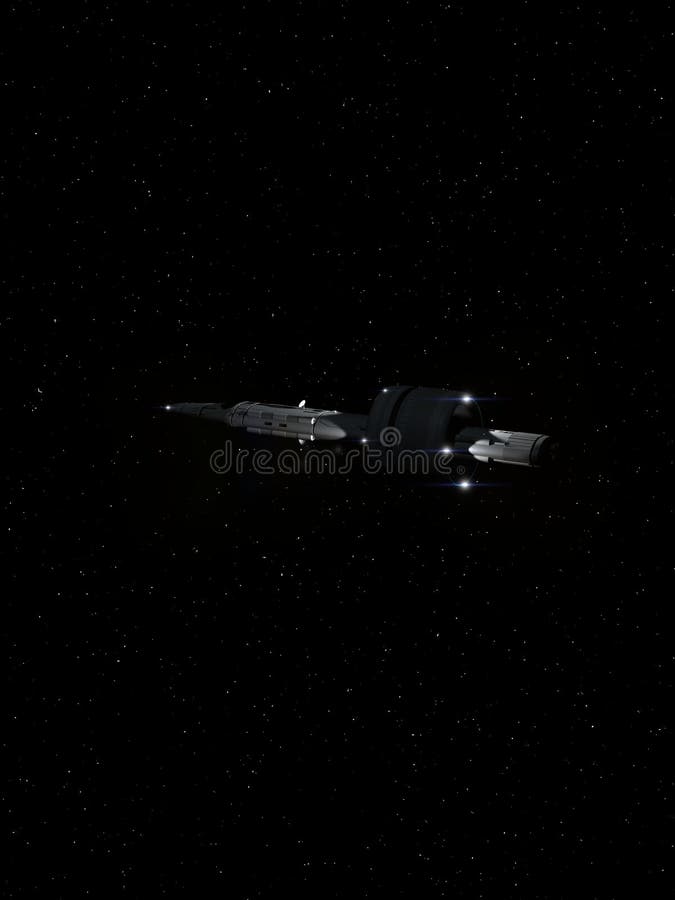 Space Ship Interstellar Flight 4 Stock Illustration - Illustration of ...
