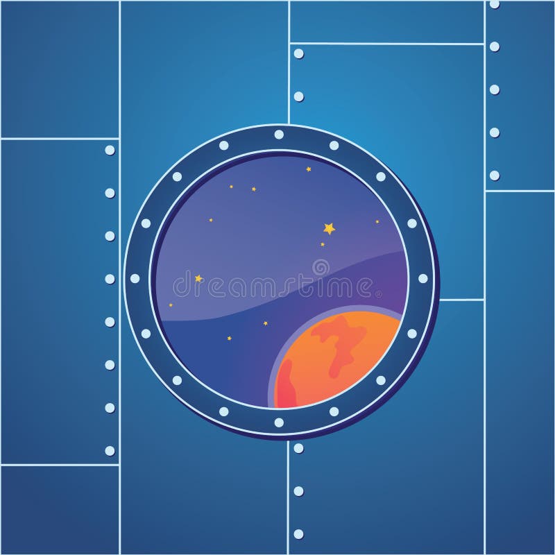 Space ship window stock illustration. Illustration of scenics - 21650580