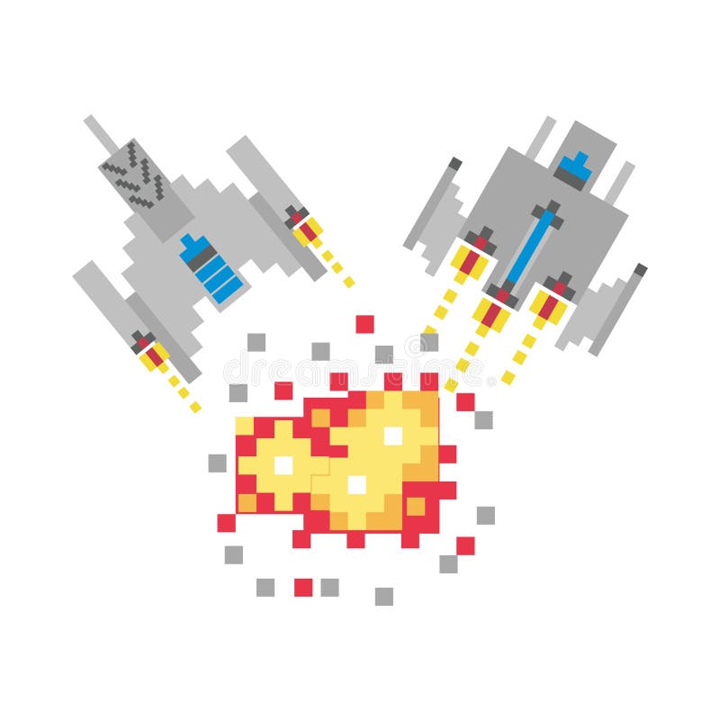 8 Bit Rocket Ship Stock Illustrations – 88 8 Bit Rocket Ship Stock ...