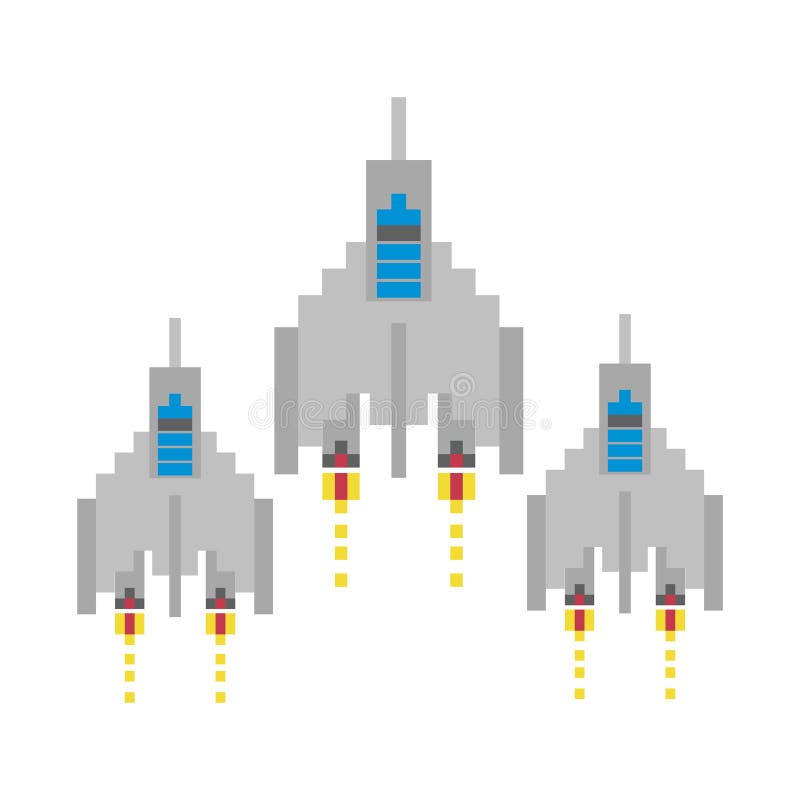 8 Bit Rocket Ship Stock Illustrations – 88 8 Bit Rocket Ship Stock ...