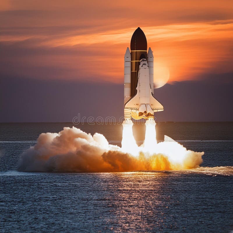 Space Shuttle, AI Generated Stock Illustration - Illustration of ...