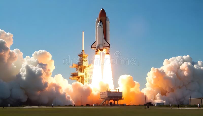 The Space Shuttle Ascends into the Sky, a Symbol of Innovation ...