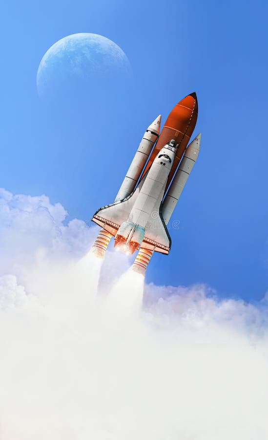 Space Shuttle in the Blue Sky with Cloud Editorial Image - Image of ...