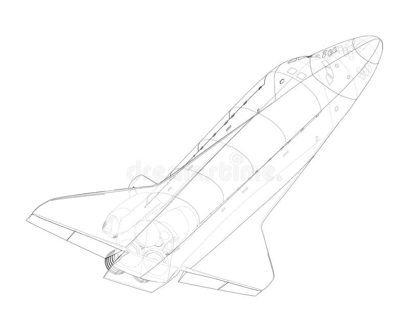 Space Shuttle. 3d Illustration Stock Illustration - Illustration of ...