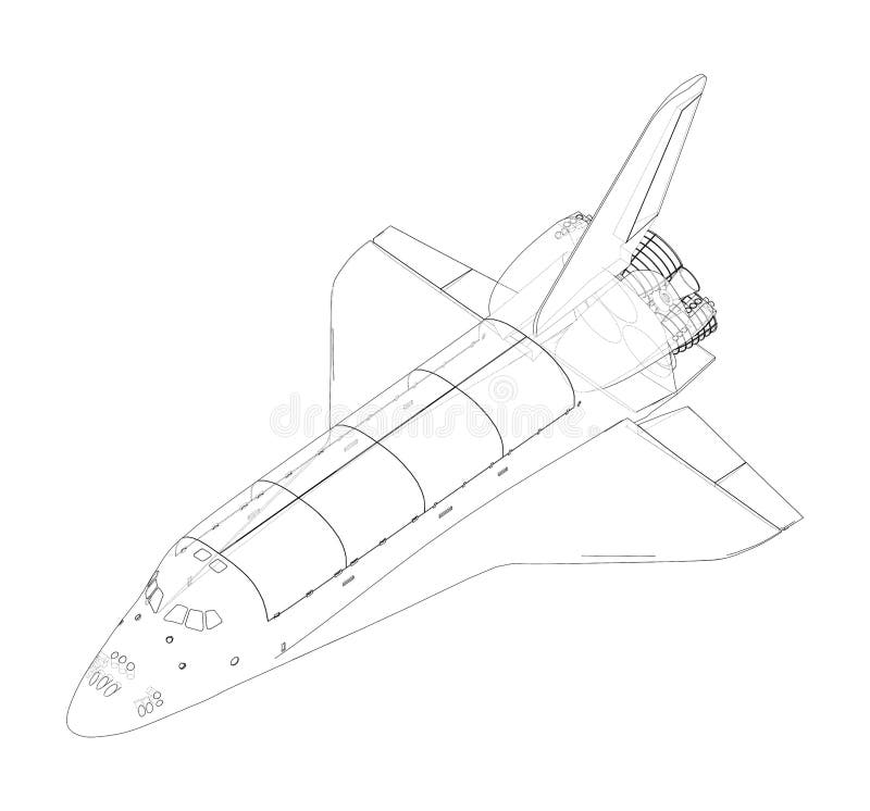 Space Shuttle. 3d Illustration Stock Illustration - Illustration of ...