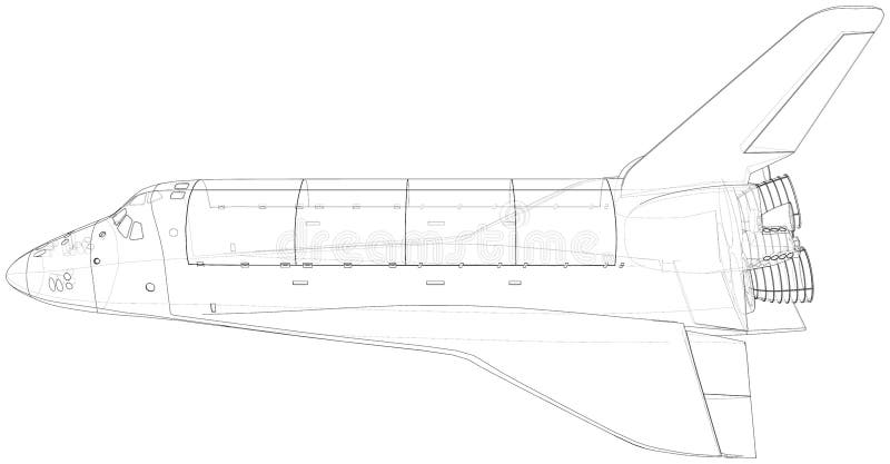 Space Shuttle. 3d Illustration Stock Illustration - Illustration of ...