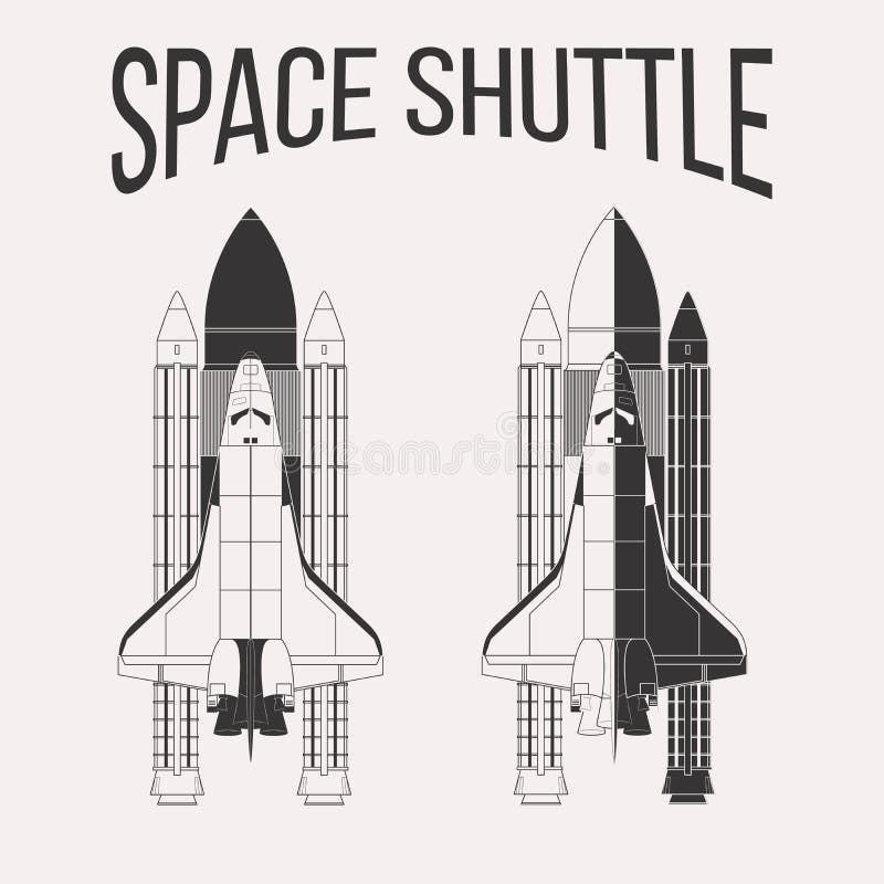 Space shuttle design stock vector. Illustration of launch - 69905922
