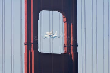 Space Shuttle Endeavour and Golden Gate Bridge Editorial Photography ...