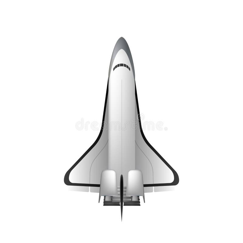 Space Shuttle. Fighter Isolated on a White Background. Element for ...