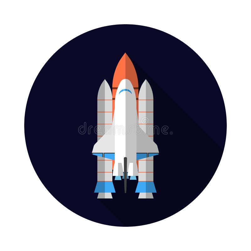 Space Shuttle, Flat Design, Vector Illustration. Stock Vector ...