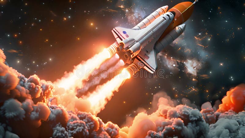 Space Shuttle in Flight stock video. Video of orbiting - 318063781