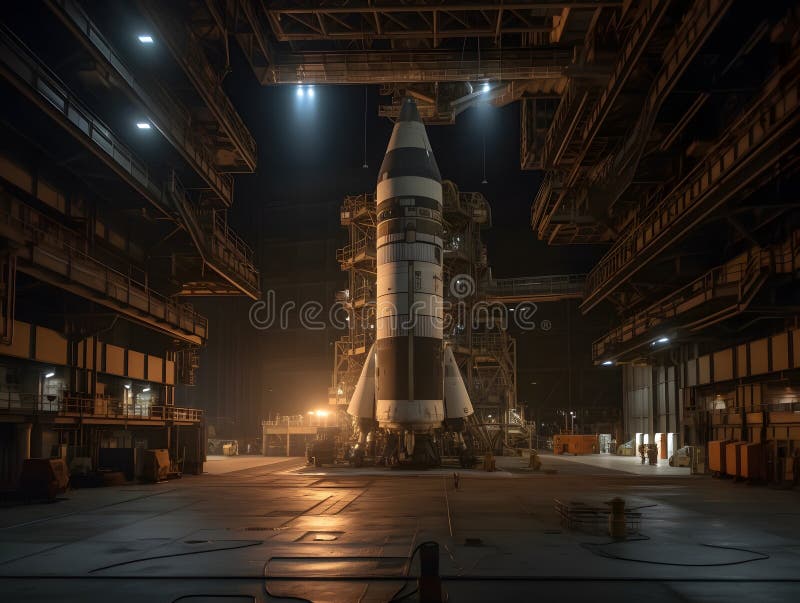Space Shuttle and Fuel Tanks for a Rocket that is Preparing To Launch ...