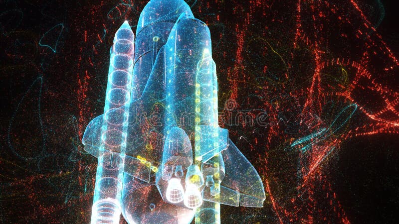 Space Shuttle Hologram stock illustration. Illustration of astronaut ...