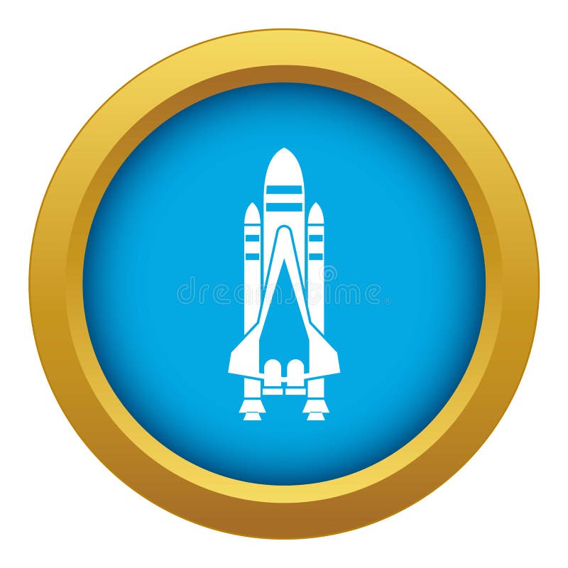 Space Shuttle Icon Blue Vector Isolated Stock Vector - Illustration of ...