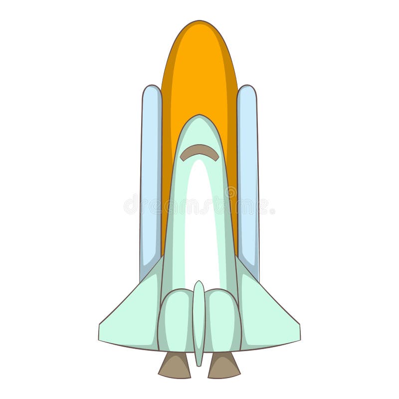 Space Shuttle Icon, Cartoon Style Stock Vector - Illustration of symbol ...