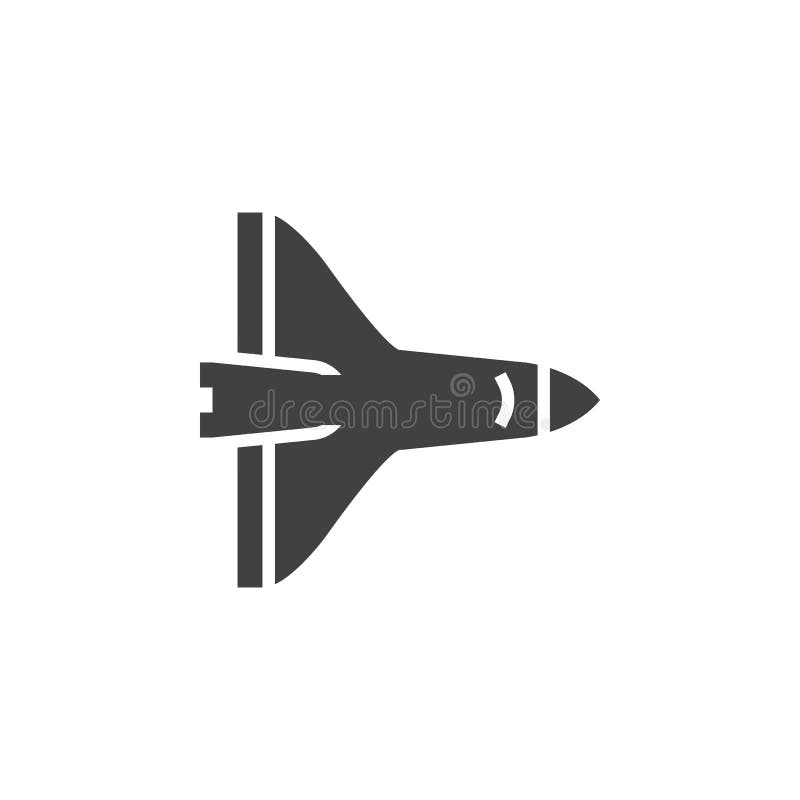 Space Shuttle Icon , Solid Logo Illustration, Pictogram is Stock ...