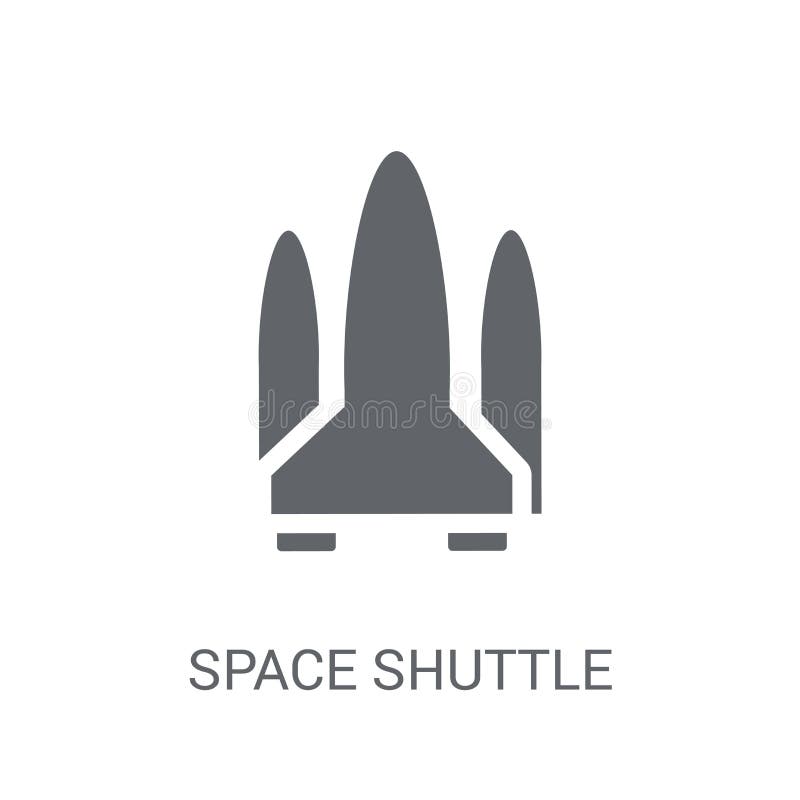 Space Shuttle Icon. Trendy Space Shuttle Logo Concept on White B Stock ...