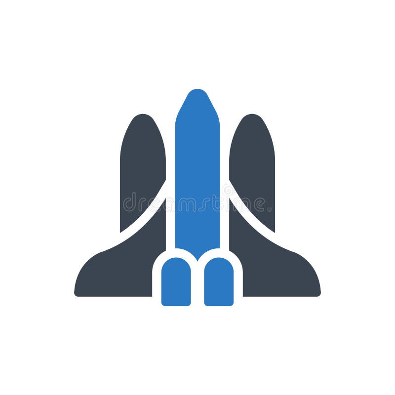 Space shuttle icon stock vector. Illustration of sign - 262612503