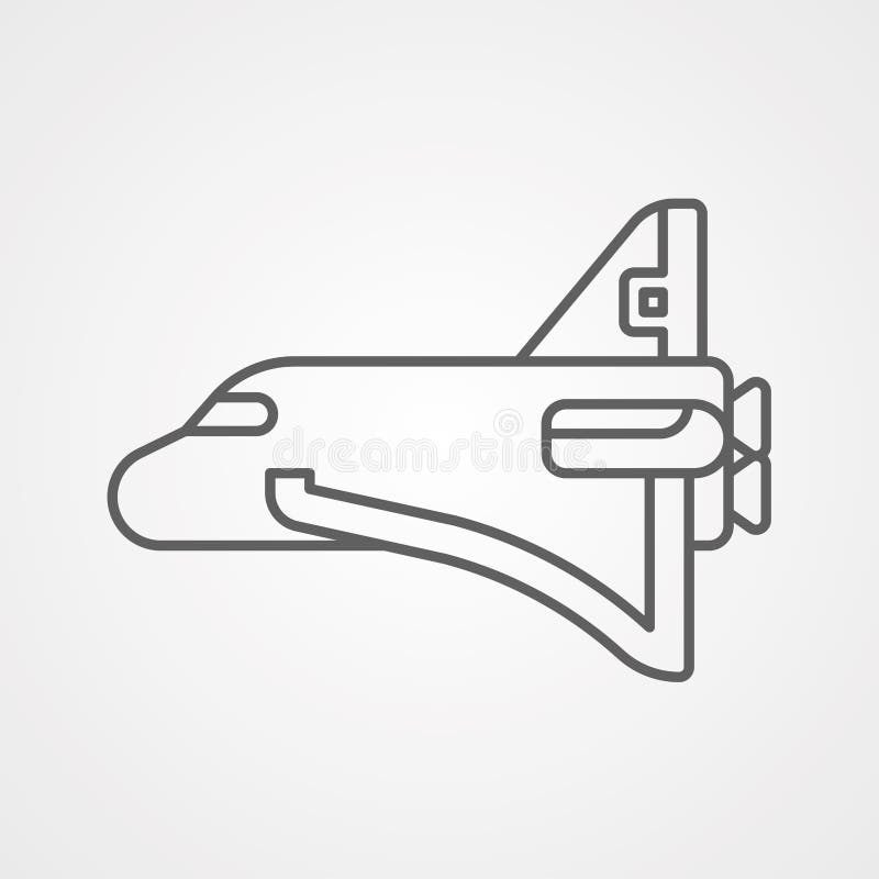 Space Shuttle Vector Icon Sign Symbol Stock Vector - Illustration of ...