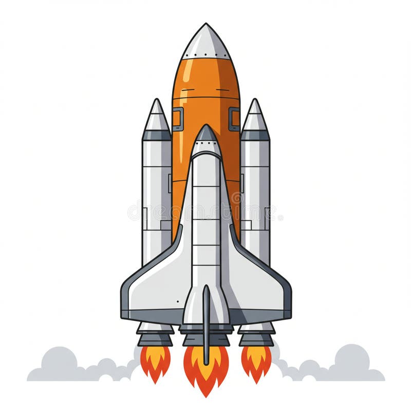 Space Shuttle External Tank Stock Illustrations – 123 Space Shuttle ...