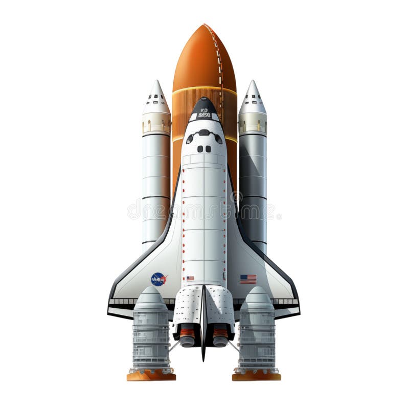 White Background Behind A Space Shuttle A Space Shuttle Is Shown On A