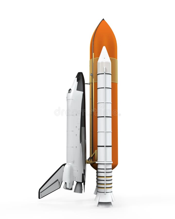 Space Shuttle Isolated stock illustration. Illustration of rocket ...