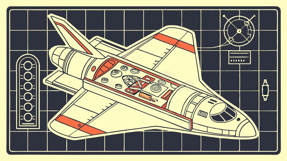 Space Shuttle Launch, Rocket Science and Aerospace Technology Vector ...