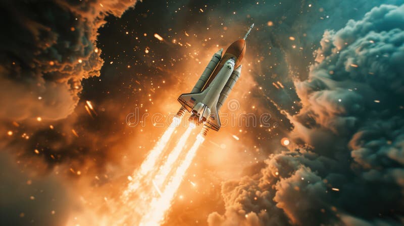 A Space Shuttle Launching into the Sky. Perfect for Science and ...