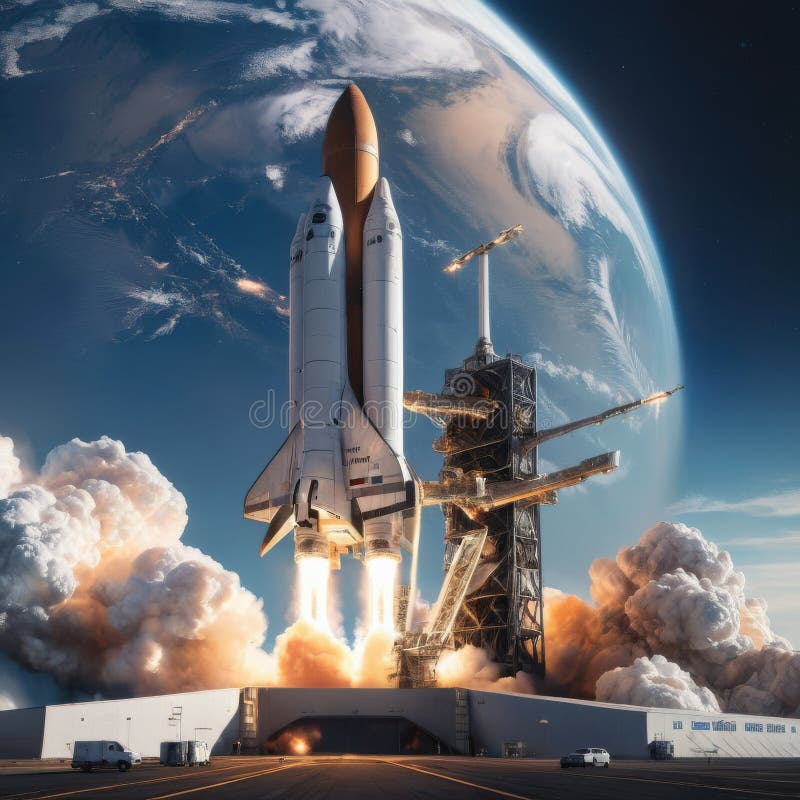 Space Shuttle Liftoff stock photo. Image of orbit, spacecraft - 313534224