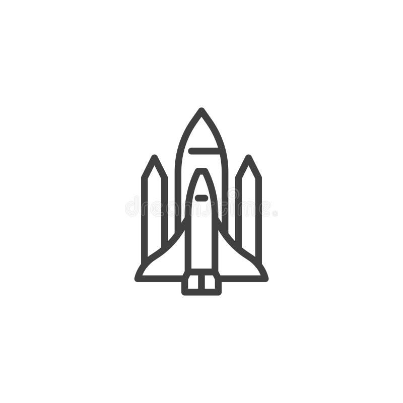 Space Shuttle Orbiting Earth Planet Vector Icon Stock Vector ...