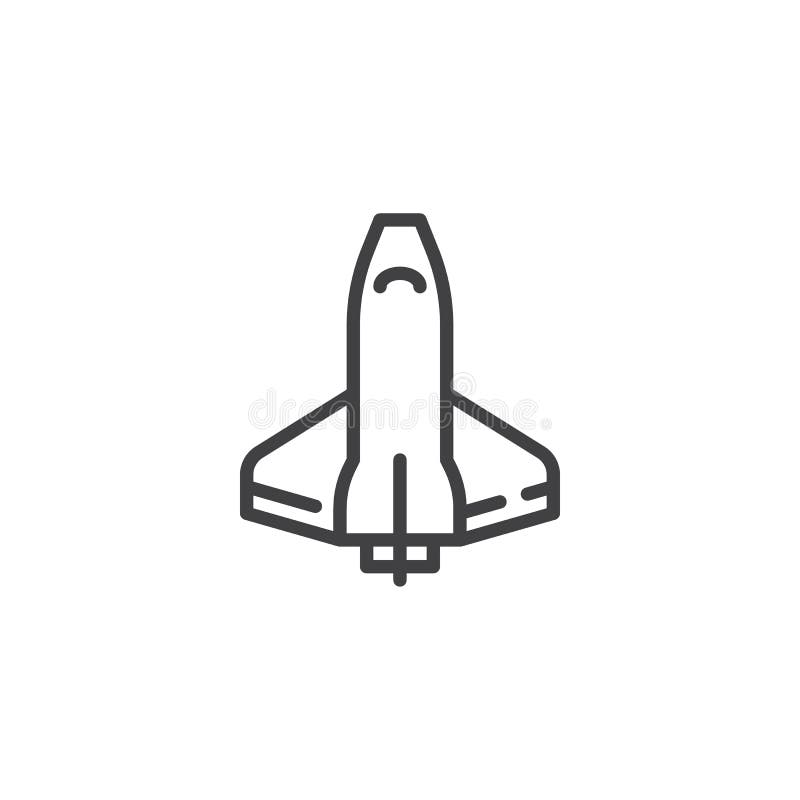 Space Shuttle Icon , Solid Logo Illustration, Pictogram is Stock ...