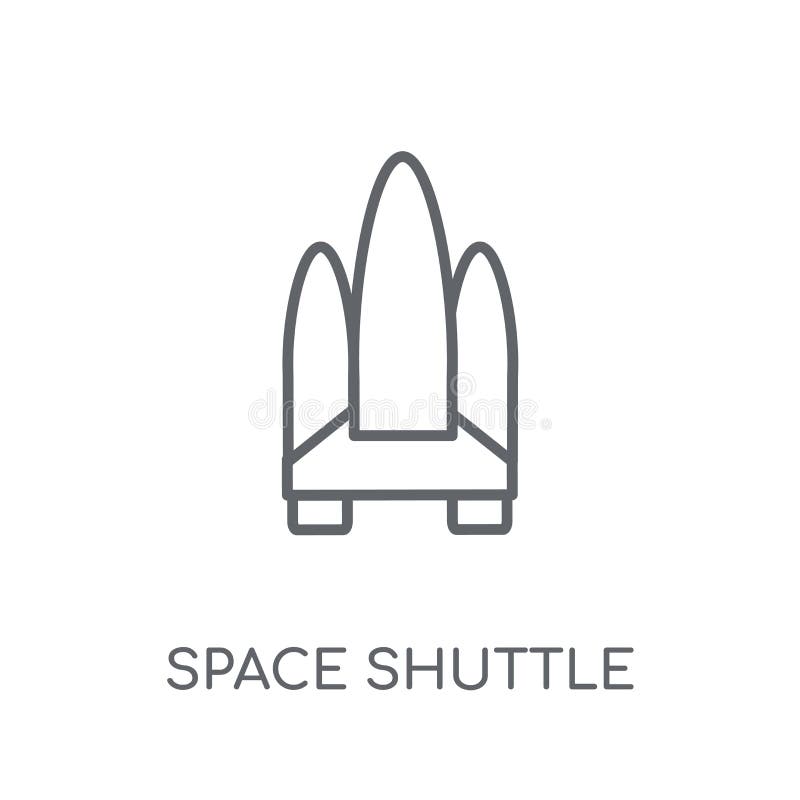 Space Shuttle Icon. Trendy Space Shuttle Logo Concept on White B Stock ...